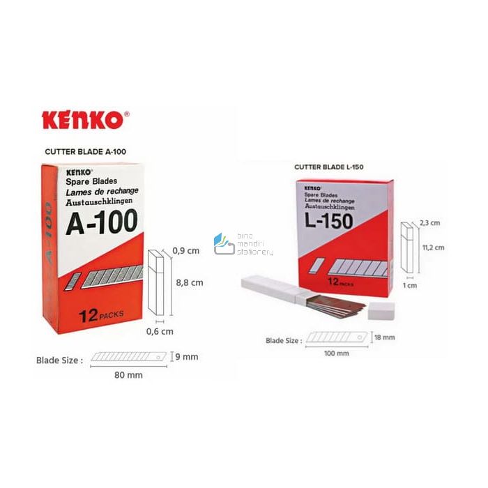 Supplier produk Cutter Blade seperti Kenko L-150 Cutter Blade Isi Kater ...